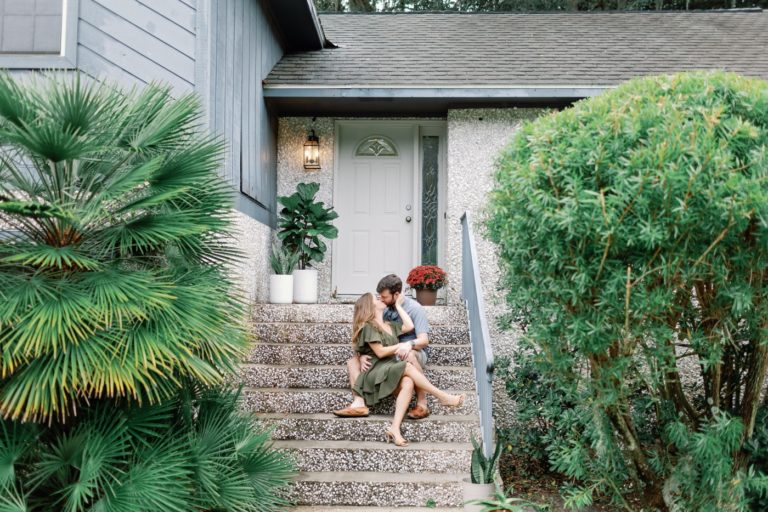 At Home Engagement Session on St. Simons - Izzy + Co. Photography